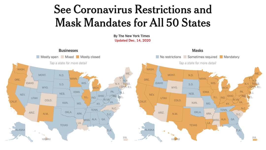 The State of Businesses, Masks & Restrictions in Our Patchwork Nation ...
