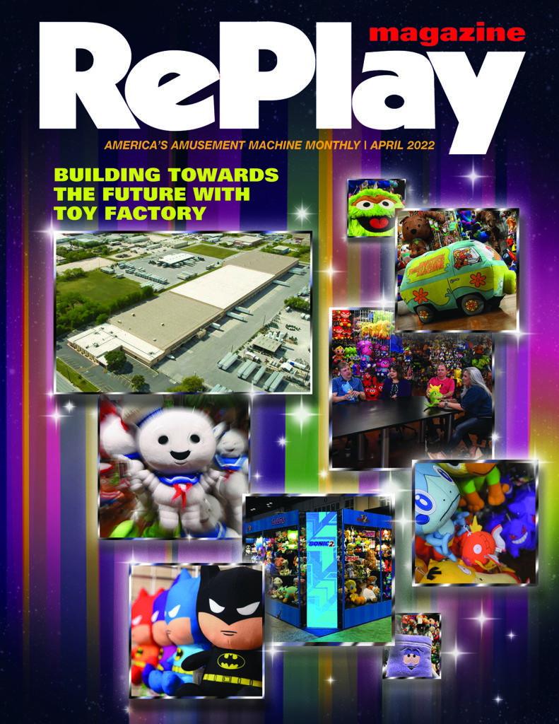 RePlay April 2022 Cover – Toy Factory – RePlay Magazine
