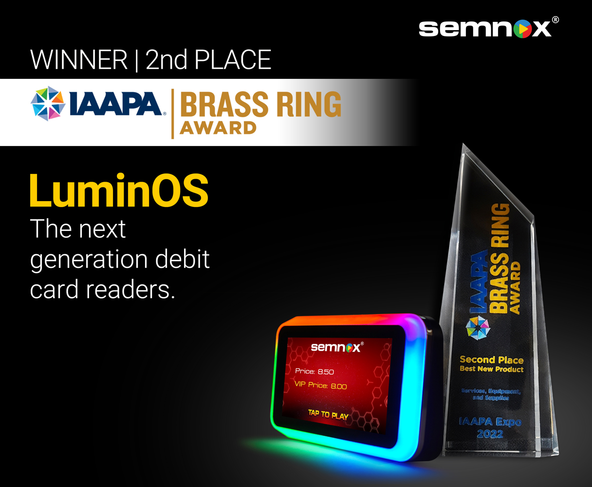 Semnox Wins Second Place Brass Ring – RePlay Magazine