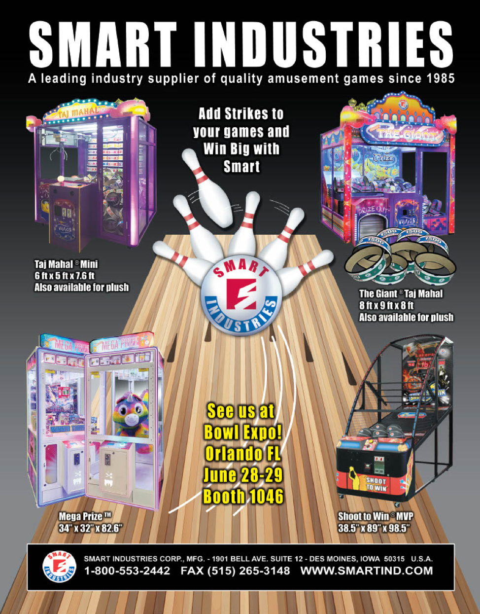 Smart Industries Brings Latest to Bowl Expo – RePlay Magazine
