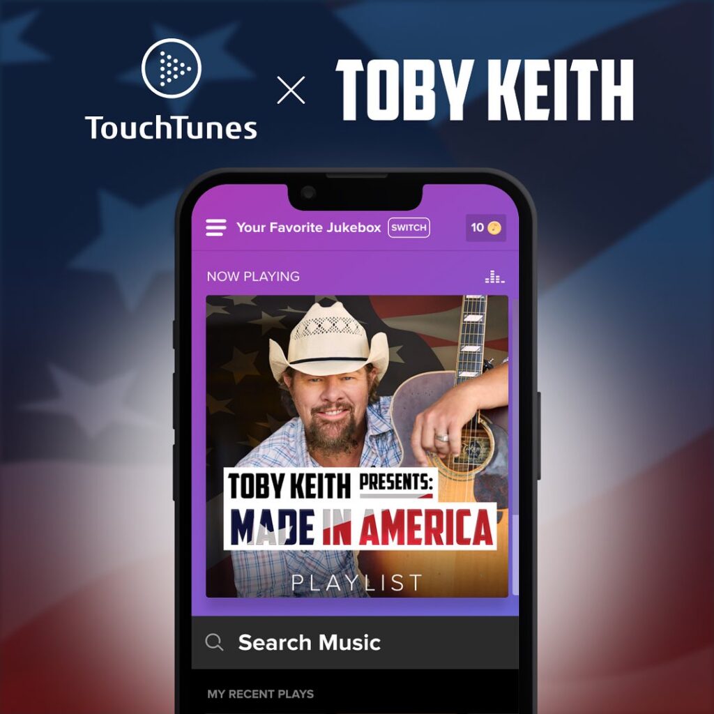 Touchtunes And Toby Keith Partner On America Playlist
