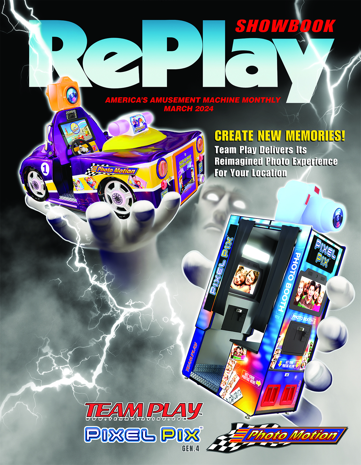 RePlay March 2024 front cover – Team Play – 4 inch – RePlay Magazine