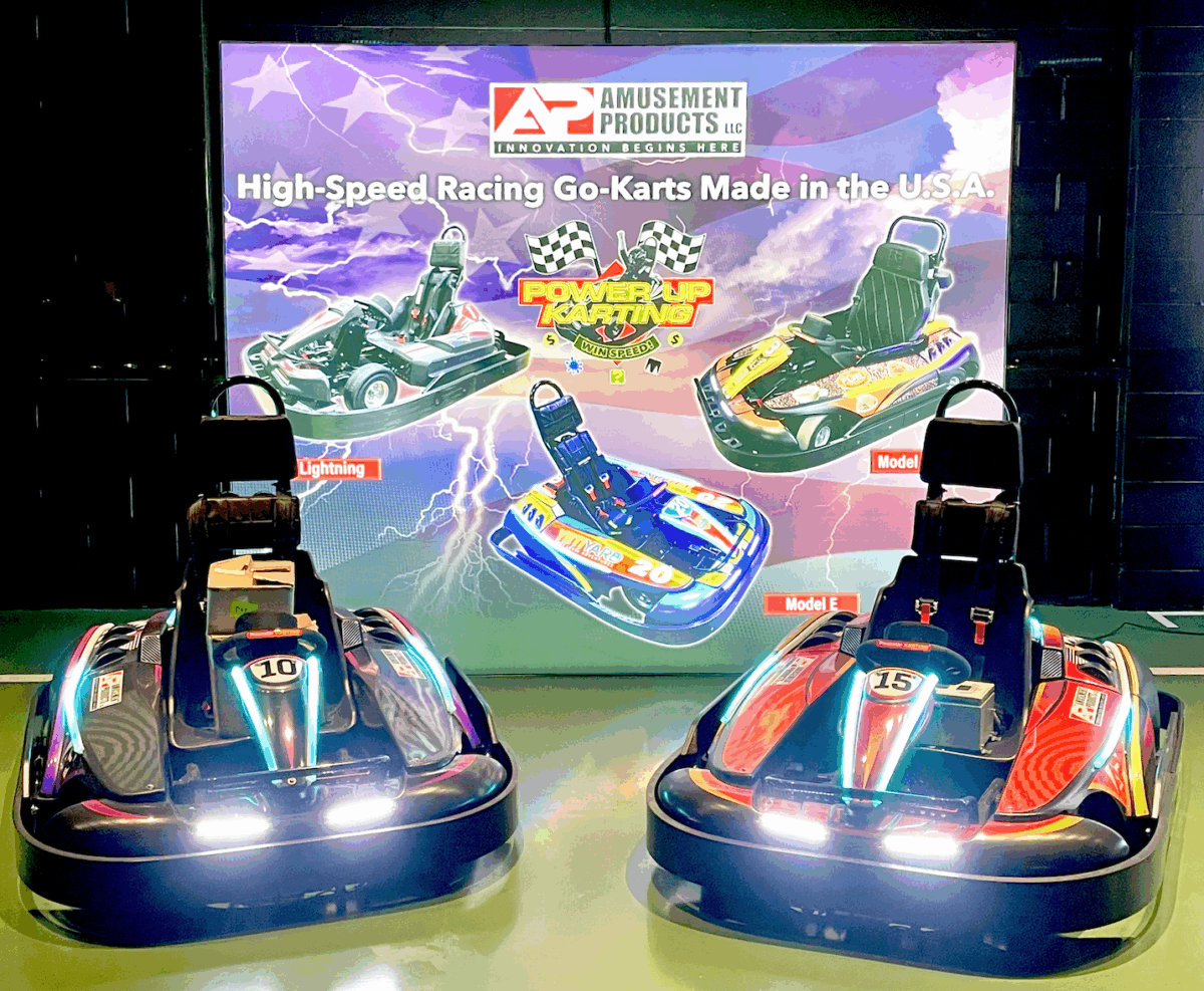 Amusement Products’ Model E at Kart Expo – RePlay Magazine