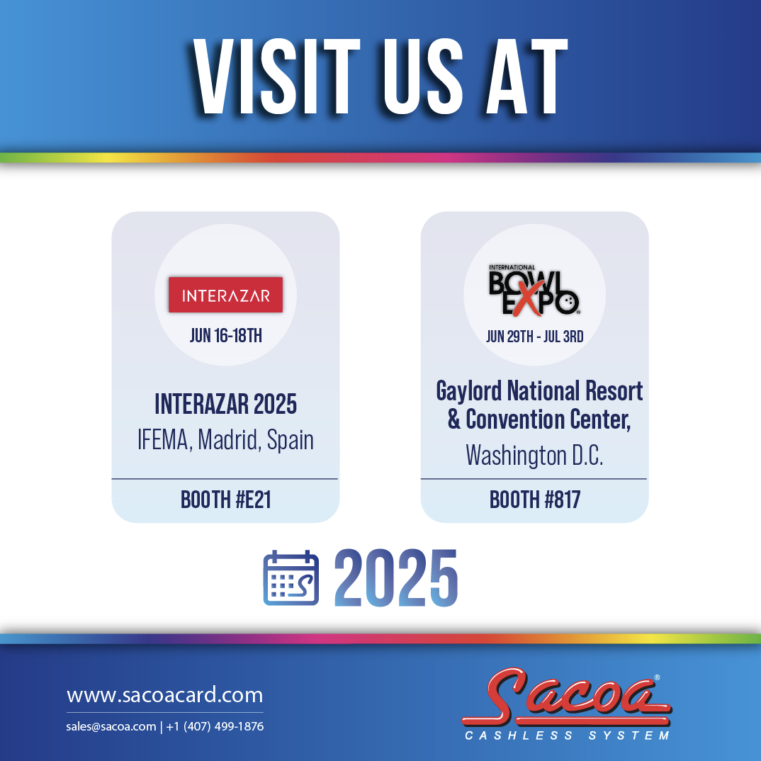 Sacoa Cashless System Heading to Bowl Expo – RePlay Magazine