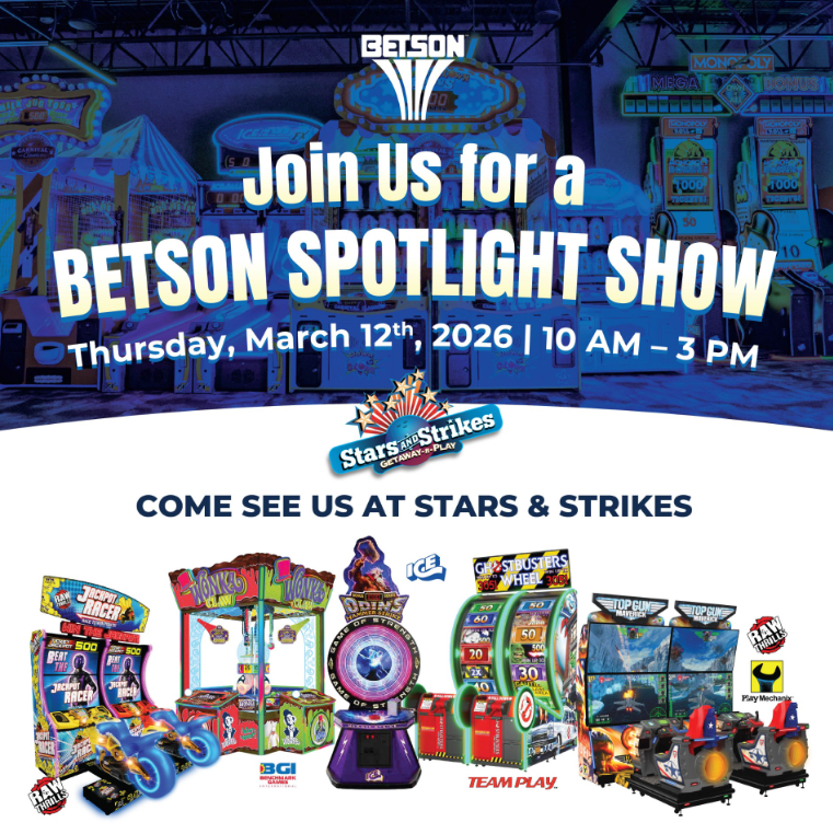 Betson Southeast Spotlight March 12 at Stars & Strikes – RePlay Magazine